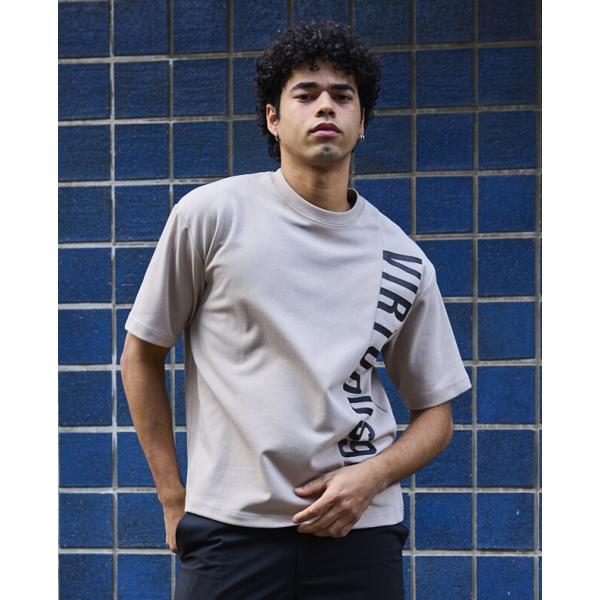 型番：Y35BMV002ブランド：バーチャス商品名：【VIRTUOUS/バーチャス】ポンチ切替ロゴＴシャツカラー：ホワイト/ブラック/ベージュ