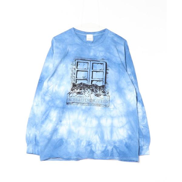 型番：202251011002ブランド：ローズバッド商品名：TYE DYE CAT T SHIRTカラー：BLUE