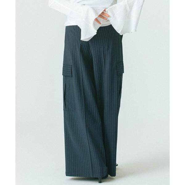 型番：203251031004ブランド：ローズバッド商品名：(CREOLME)SUITING WIDE PANTSカラー：NAVY/BEIGE