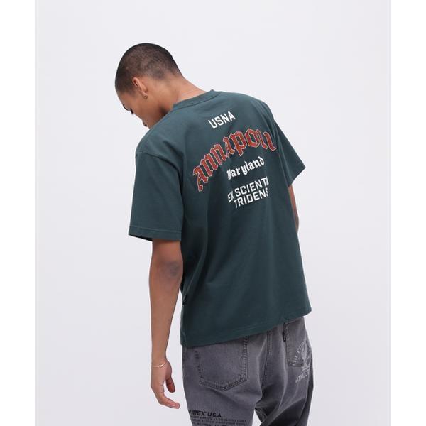 型番：7835134040ブランド：アヴィレックス商品名：《直営店限定》ANNAPOLIS T-SHIRT ／ アナポリス 半袖Tシャツ ／ AVIREX ／カラー：ブルーグレー5/ダークグリーン/チャコール/ナチュラル4