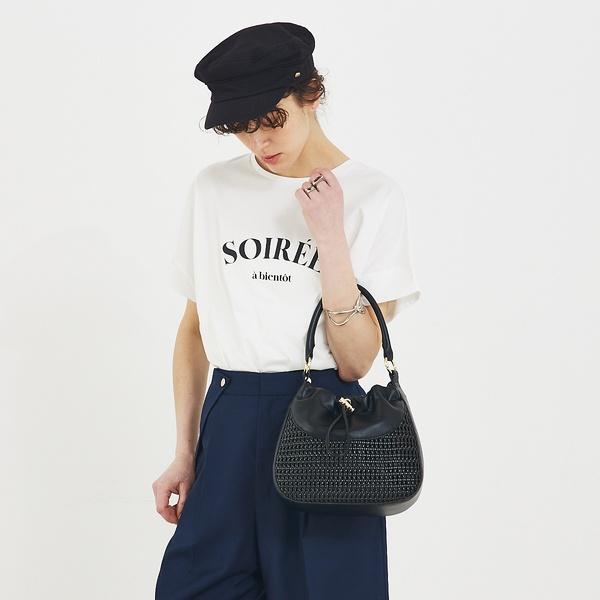 型番：51505022041ブランド：ロウェル シングス商品名：Merge/メッシュ2wayショルダーバッグカラー：アイボリー/ブラック