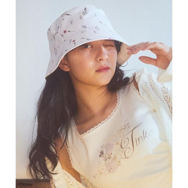 型番：01000493800ブランド：アースミュージック＆エコロジー商品名：Tinker Bell／フラワーバケットハットカラー：ホワイト/ライトグリーン