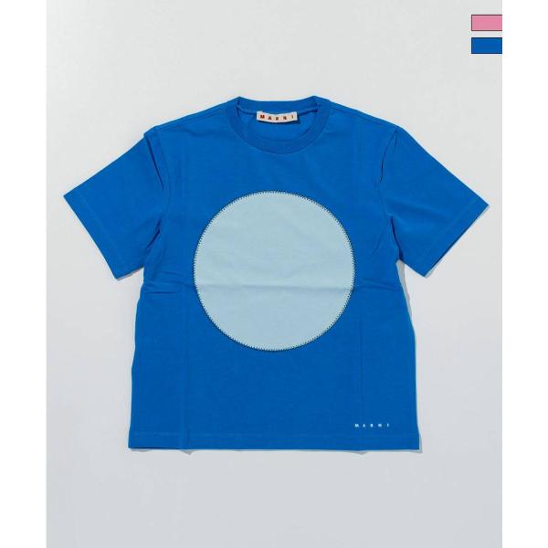 型番：M01149-M00LEブランド：マルニ商品名：MARNI サークル半袖Tシャツカットソーカラー：ブルー/ライトピンク