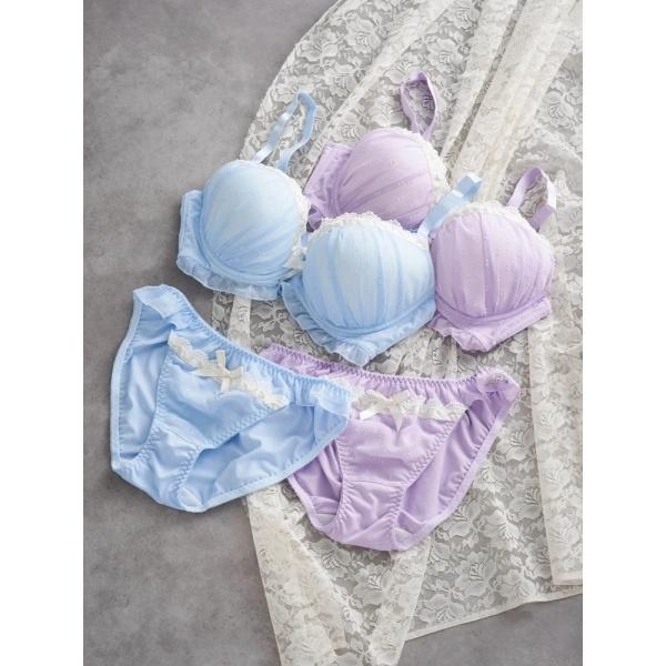 型番：25221694077ブランド：リジェイ＆スプル商品名：[D85-I95］ロマンチックフリルブラ＆ショーツ(モールドカップ)カラー：サックス/紫