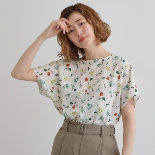 型番：76882035ブランド：グローブ商品名：【コラボITEM】DILIGENCE PARLOUR ドルマンブラウスカラー：オフホワイト（１０３）/ブラック（１１９）