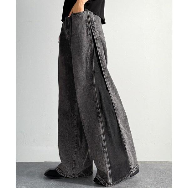 型番：CO1150002ブランド：クラシカルエルフ商品名：Vintage Washed Side-Zip Denim／ヴィンテージ加工サイドジップデニムパンツカラー：ブラックケミカル/ブラックブラスト