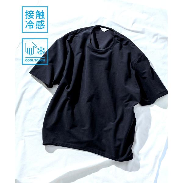 型番：GMM05120ブランド：アダムエロペ商品名：接触冷感【MINUS】オーバーサイズ Tシャツカラー：ブラック(01)/ホワイト(10)/グリーンサブ(35)/ネイビー(40)