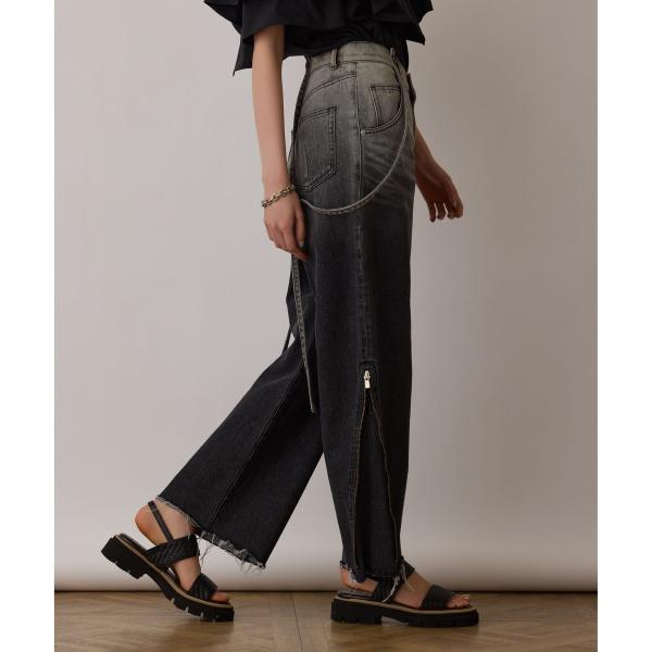 型番：0325211309ブランド：グレースコンチネンタル商品名：サス付zipデニムパンツカラー：ベージュ/サックス/ブラック