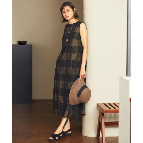 型番：OPWMGM0514ブランド：自由区商品名：【再入荷・昨年ご好評】ブロンズチェックジャガード ワンピースカラー：ブロンズ×ブラック