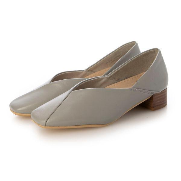 型番：IGST53093ブランド：イング（シューズ）商品名：切り替えデザインローヒールパンプスカラー：ブラック/オーク/ダークグレースエード/アイボリー