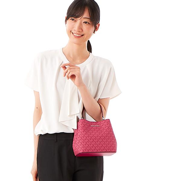 型番：35S4S3FM5V2699ブランド：マイケル・コース商品名：PRATT バケット クロスボディ スモール - MKシグネチャーカラー：ダークラズベリー