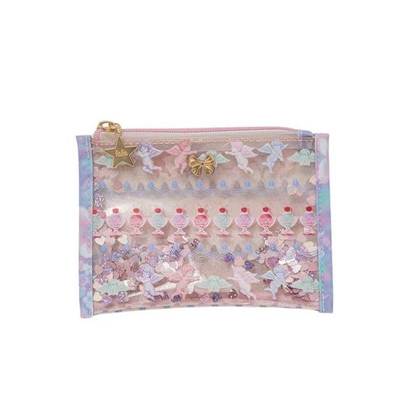 型番：6253-2005ブランド：フェフェ商品名：WILLA MAY | PVCフラットポーチ(M)カラー：SP.PARLOUR