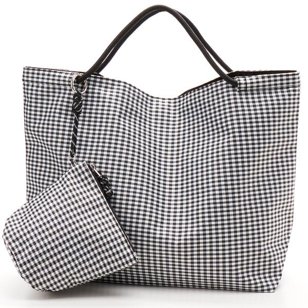 型番：10-00-03210ブランド：カシュカシュ商品名：カシュカシュ cachecache / ウォッシャーナイロンパッカブルトートカラー：ブラックミックス/アイボリー/グレー/ブラック