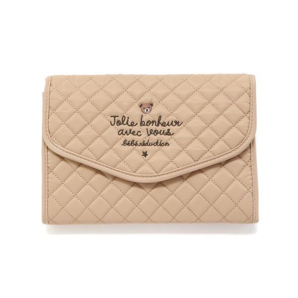 型番：1754-79687ブランド：フィヨ デュ ベベ ルダクティオン商品名：ナイロンキルトマルチケースカラー：ベージュ/グレー