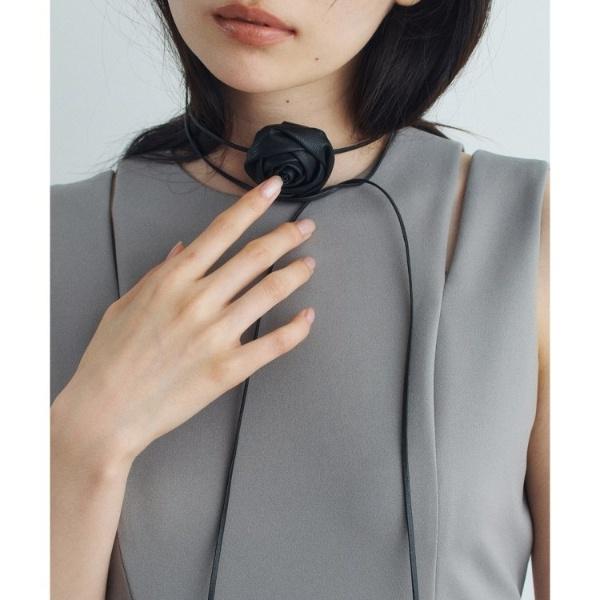 型番：R9902145ブランド：コードエー商品名：heyep｜Faux Leather Rose Tie＆Chokerカラー：ブラック（０１９）