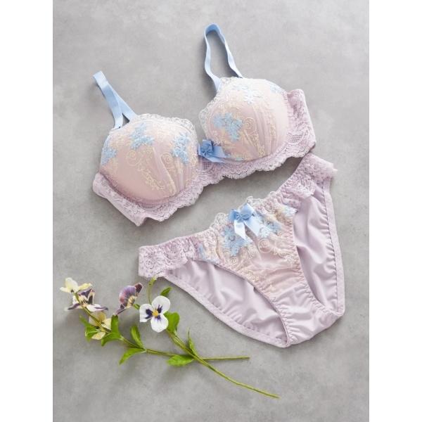 型番：25221699522ブランド：リジェイ＆スプル商品名：[D85-I95］フラワーアーチブラ＆ショーツ(モールドカップ)カラー：紫