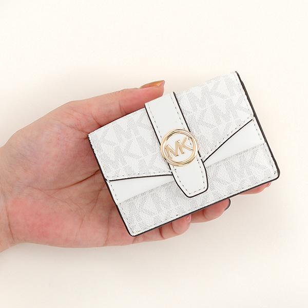 型番：35F5GGRD0V1999ブランド：マイケル・コース商品名：GREENWICH XS FLAP TRIFOLD ウォレットカラー：オプティックホワイト