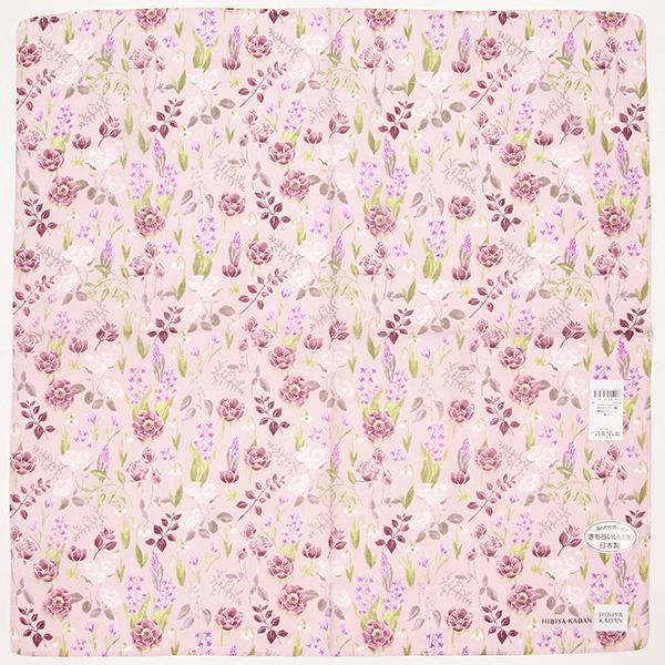 型番：0001880020ブランド：ブルーミング商品名：ヒビヤカダン　大判　ガーゼハンカチ（58cm）季節の花々　【日比谷花壇　HIBIYA-KADAN】カラー：ピンク/アイボリー/ラベンダー