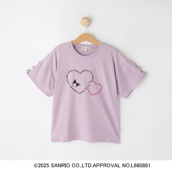 型番：12213506ブランド：シューラルー商品名：【サンリオキャラクターズ】袖デザインTシャツカラー：ブラック（０１９）/ラベンダー（０８０）/サックスブルー（０９０）