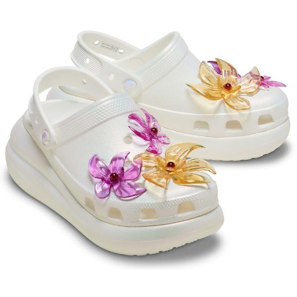 型番：211629ブランド：クロックス商品名：crocs/クロックス/Crush Pearlized Florals Clogカラー：100　White
