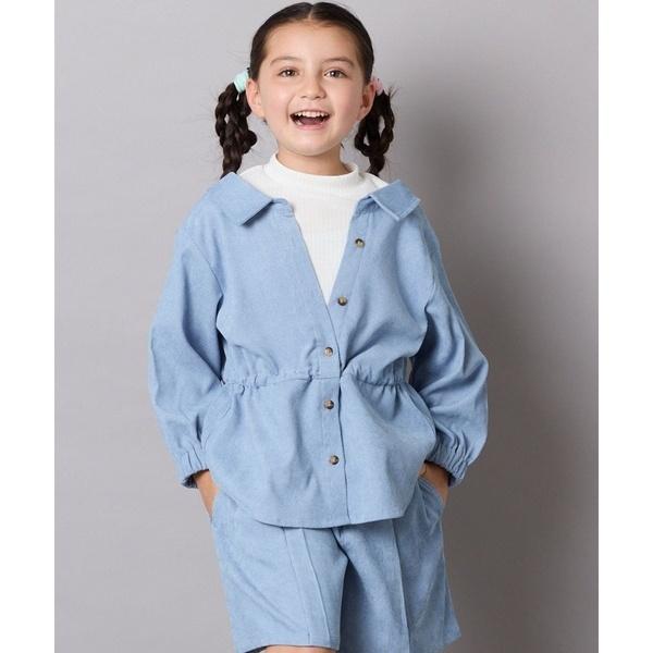 型番：KJBJA31039ブランド：アー・ヴェ・ヴェ商品名：【セットアップ可能】[120-160]ブライトコールレイヤードフウブラウスカラー：ライトブルー/ブラウン