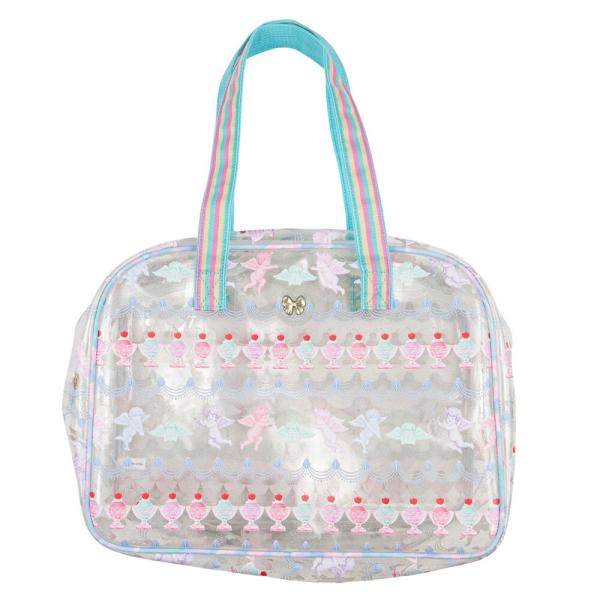 型番：6153-2005ブランド：フェフェ商品名：CELIA MAE | PVCボストンバッグ - パーラーカラー：PARLOUR　