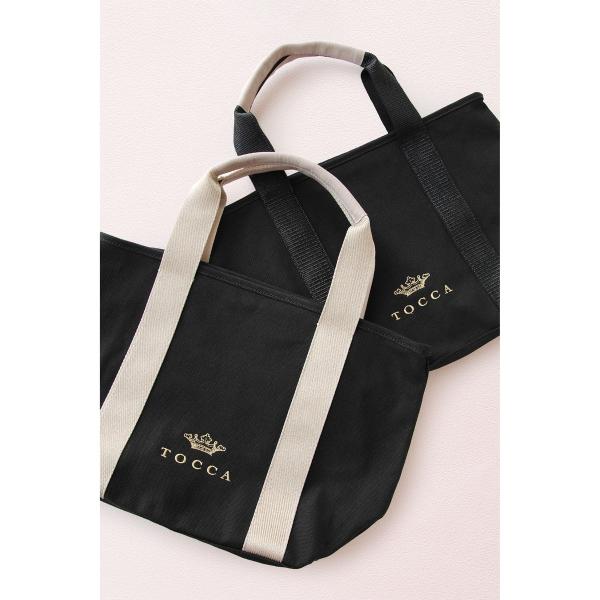 型番：BOTZGW0673ブランド：トッカ商品名：【WEB＆一部店舗限定】LUMINA STRADA CANVAS TOTE キャンバストートバッグカラー：オフ×ゴールド/グレー×シルバー/ブラック×ブラックラメ/ベージュ×ゴールド/トッカ...