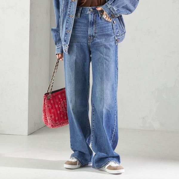 型番：313100986ブランド：シップス商品名：Levi’s:RIBCAGE WIDE LEGカラー：ライトブルー/ロイヤルブルー
