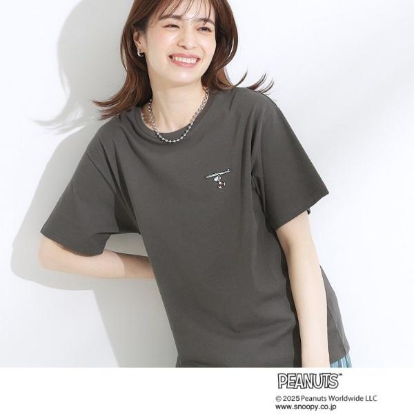 型番：C6213302ブランド：シューラルー商品名：【PEANUTS】ひんやりTシャツカラー：ホワイト（００１）/ライトグレー（０１１）/チャコールグレー（０１４）/ブラック（０１９）/ミントグリーン（０２１）/イエロー（０３１）/モカブラ...