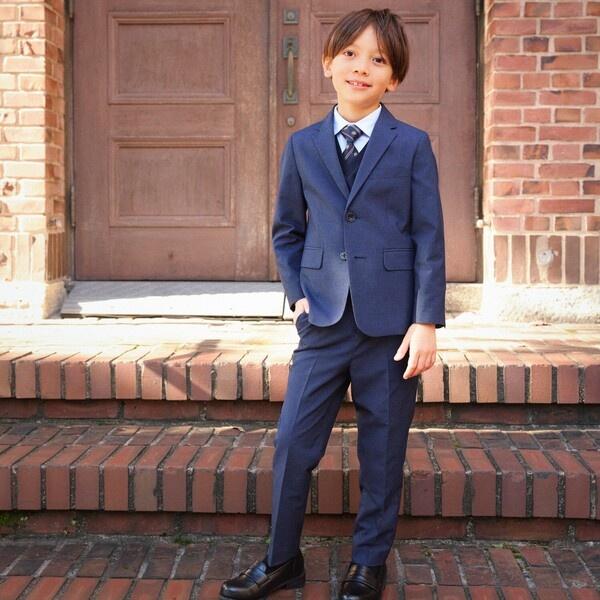 型番：98-03SM06-205ブランド：コムサイズム商品名：マイクロチェック スーツ (140-160cm)カラー：ネイビー