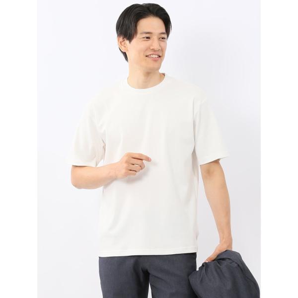型番：110203219401537ブランド：タカキュー商品名：【綿100％ シルケットコットン】ジム/GIM スロープネック半袖Tシャツカラー：０１白/０３ライトグレー/０５黒