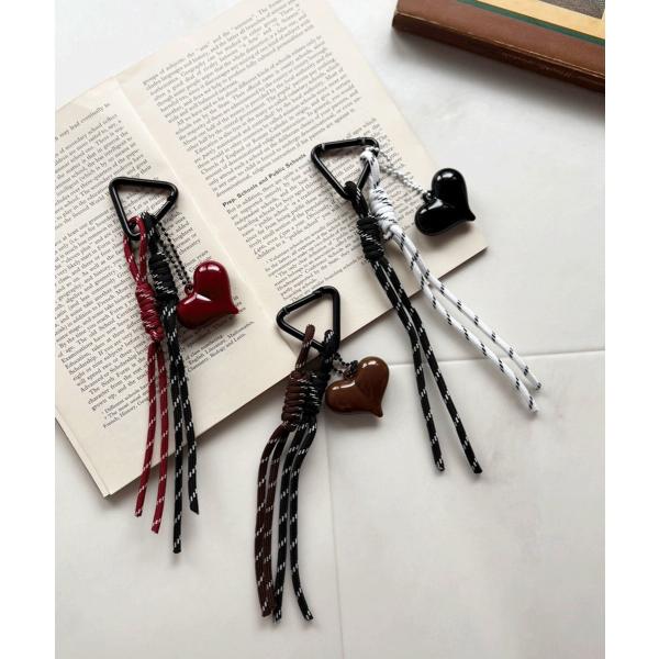 型番：1121ブランド：ラスドット商品名：lus. ハートパラコードチャームカラー：ブラック/レッド/ブラウン