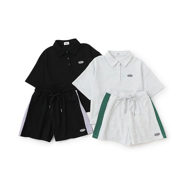 型番：7753307ブランド：ラブトキシック商品名：【LTXC】ルーズポロセットアップカラー：シロ杢/黒