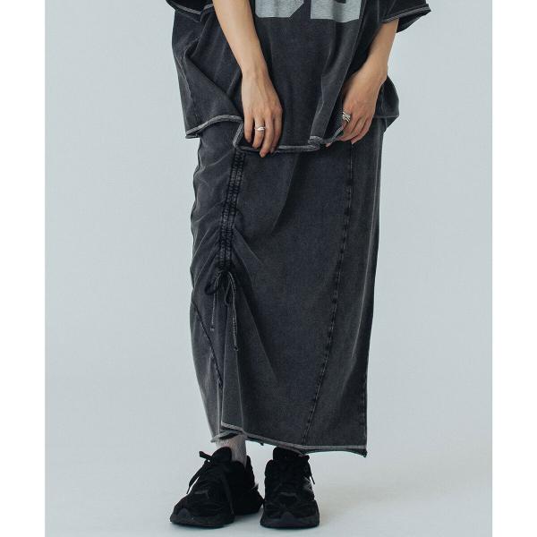型番：202252032009ブランド：ローズバッド商品名：FADET LONG SKIRTカラー：CHARCOAL/LtBLUE