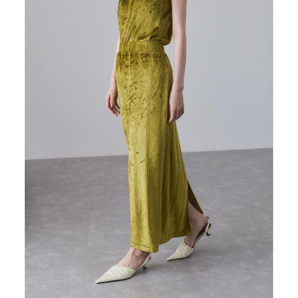 型番：EUC75080ブランド：アダムエロペ商品名：【Miller for ADAM ET ROPE'】別注 ベロアSkirtカラー：グリーン(30)/ネイビー(40)