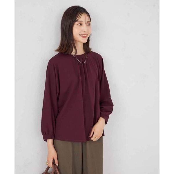 型番：K2KJA14039ブランド：アー・ヴェ・ヴェ商品名：ギャザーネックドルマントップスカラー：グリーン/バーガンディ/グレージュ/ブラック