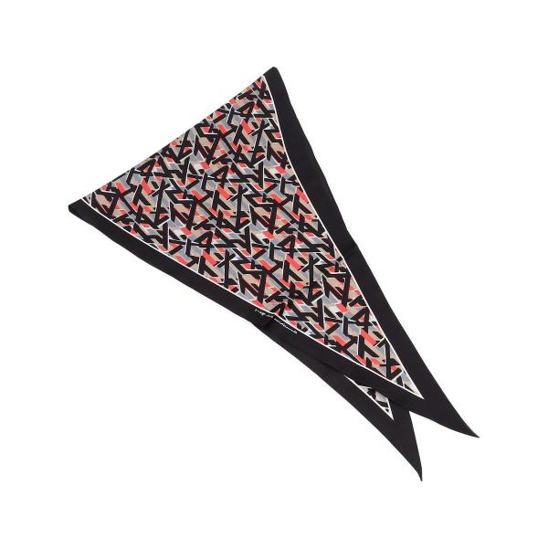 型番：SF3DGA0201ブランド：23区商品名：Ratti アブストラクトプリント スカーフカラー：ブラックプリント/オレンジプリント