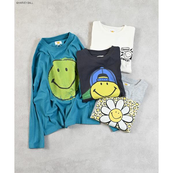 型番：0120352001ブランド：マーキーズ商品名：【HARVEY BALL】別注SMILEY FACE プリントロンTeeカラー：Ｂ１０オフホワイト/Ｂ６１グレー杢/Ｂ７０チャコール/Ｅ４０エメラルド