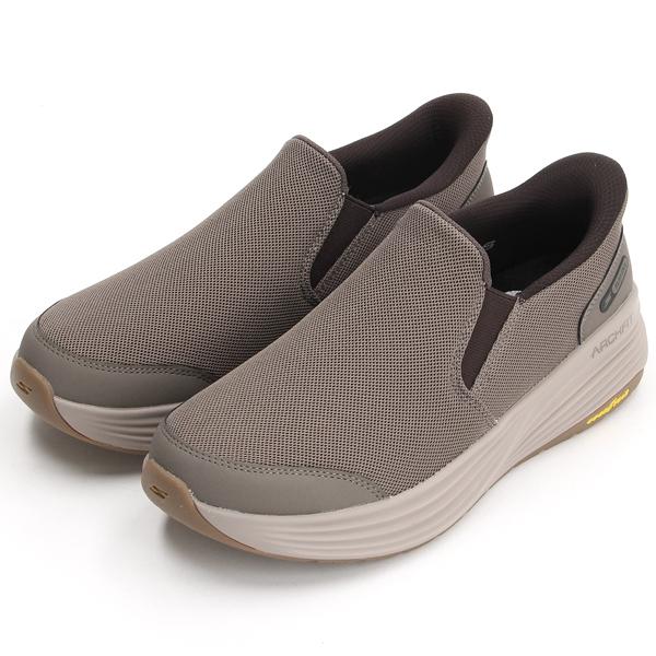 型番：217000ブランド：スケッチャーズ商品名：SKECHERS/GO WALK STABILITY 2.0 CHARLES/Slip-Insカラー：DKTP　ダークトープ/BBK　ブラック