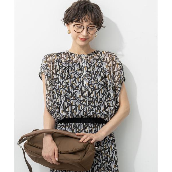 型番：BLWWGA0208ブランド：23区商品名：【洗える】Ratti アブストラクトプリント ブラウスカラー：ブラックプリント/オレンジプリント