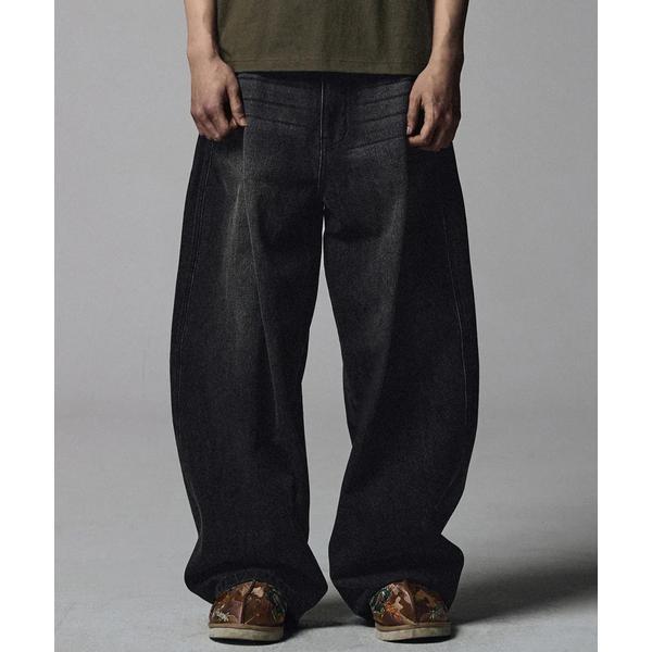 型番：7845910247ブランド：エルエイチピー商品名：NOT4NERD／ノットフォーナード／LINEN CURVED WIDE PANTSカラー：ブラック/サックス1