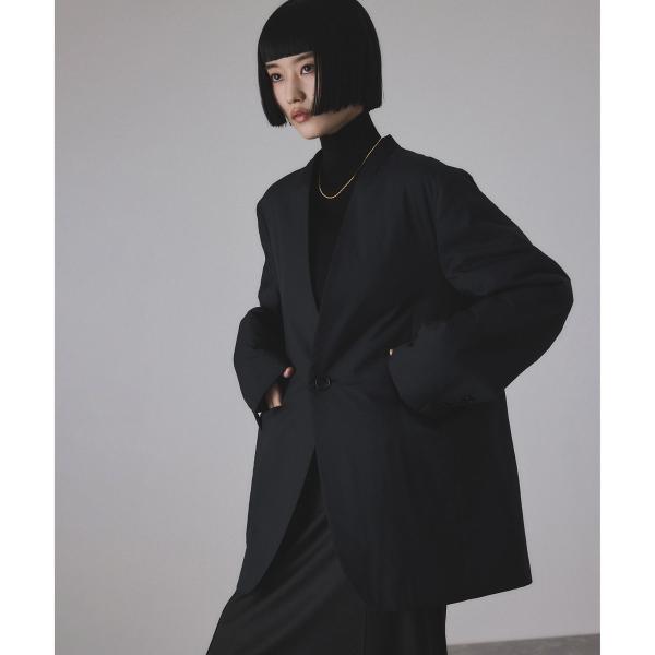 型番：GAV25000ブランド：アダムエロペ商品名：LIMONTAノーカラーダウンジャケットカラー：ブラック(01)/カーキー(36)