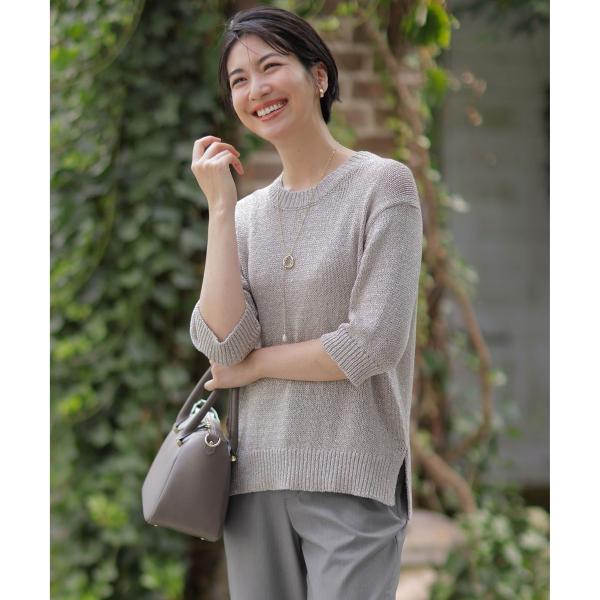 型番：KRG0GA0910ブランド：Ｊプレス商品名：STARFALL ラメ ニットカラー：シルバーグレー系/シャンパン系/ダークブラウン系