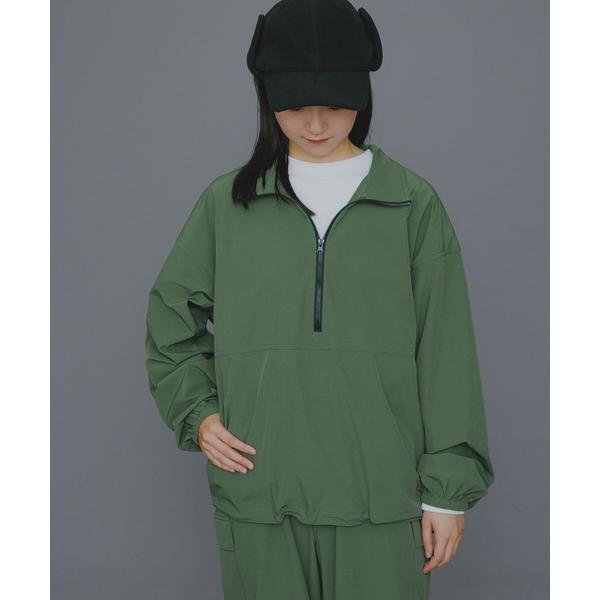 型番：AU36-27D002ブランド：センスオブプレイスバイアーバンリサーチ商品名：『ユニセックス』Uiscel　4WAYストレッチアノラックカラー：オリーブ/ブラック
