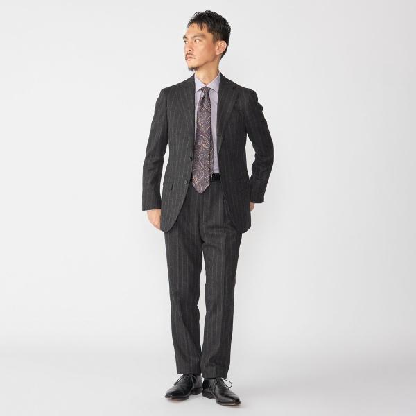 型番：117160003ブランド：シップス商品名：SHIPS: ラグジュアリー FOX BROTHERS チョークストライプ スーツカラー：ダークグレー