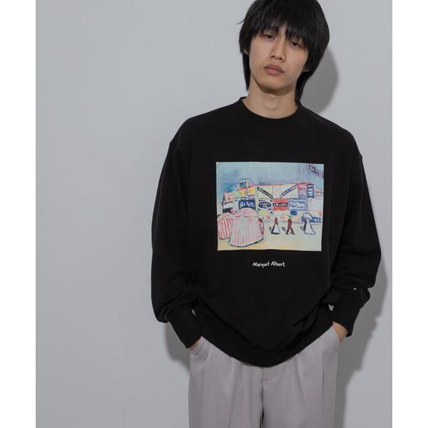 型番：AA47-11S115ブランド：センスオブプレイスバイアーバンリサーチ商品名：『別注』Albert Marquet プリントスウェットカラー：グリーン/ブラック/グレー