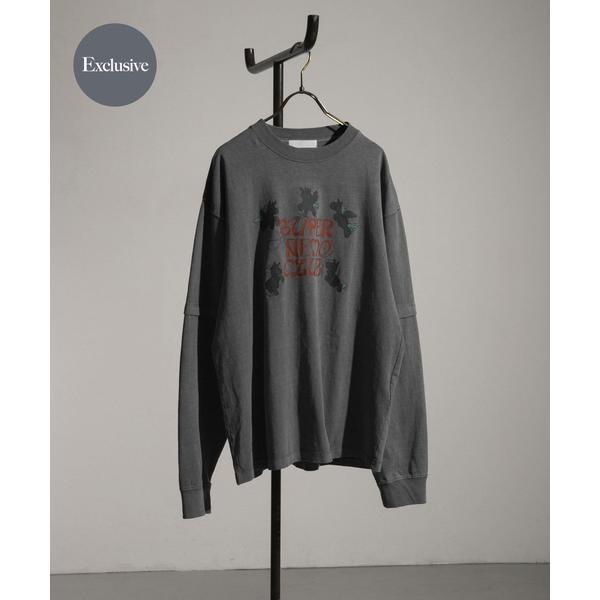 型番：AA47-11S120ブランド：センスオブプレイスバイアーバンリサーチ商品名：『別注』SHUHEI KOKI×SENSE OF PLACE　フェイクレイヤードTシャツカラー：ブラック/グレー