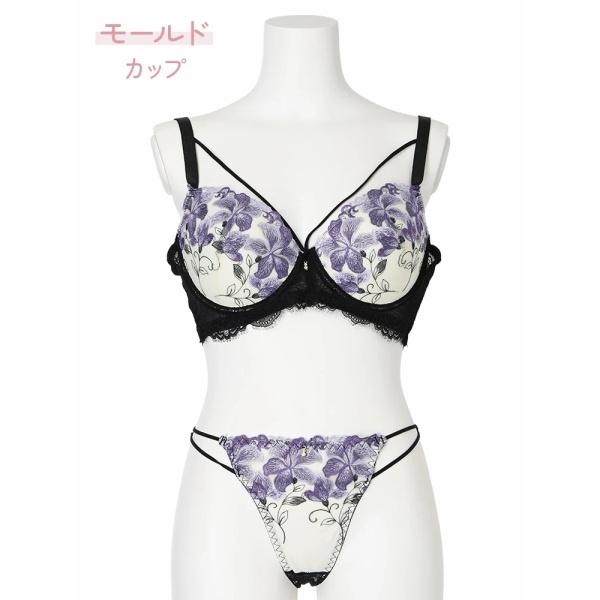 型番：25221707789ブランド：リジェイ＆スプル商品名：【脇高】[D85-I95］ラグジュアリーブラ＆ショーツ(モールドカップ)カラー：赤/紫