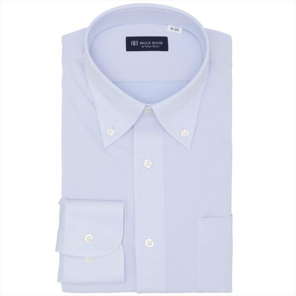 型番：BM01J700AB16B2Nブランド：ブリックハウス商品名：ボタンダウン 長袖 形態安定 ニットシャツ （使用素材：東レFIELDSENSOR(R)秒乾(R)）カラー：サックス
