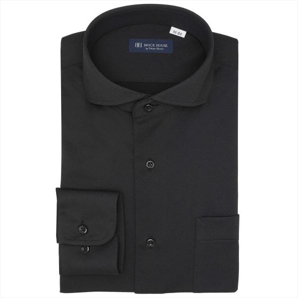 型番：BM01J701AB16Z2Nブランド：ブリックハウス商品名：ホリゾンタル 長袖 形態安定 ニットシャツ （使用素材：東レFIELDSENSOR(R)秒乾(R)）カラー：ブラック